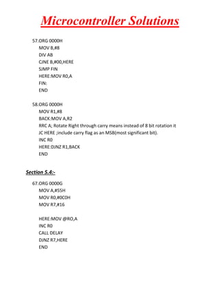 Solutionmanual8051microcontrollerbymazidi | PDF