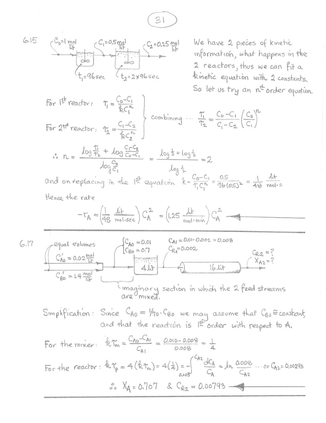 Solution manual chemical reaction engineering, 3rd edition Octave ...