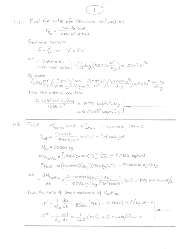 Solution manual chemical reaction engineering, 3rd edition Octave ...