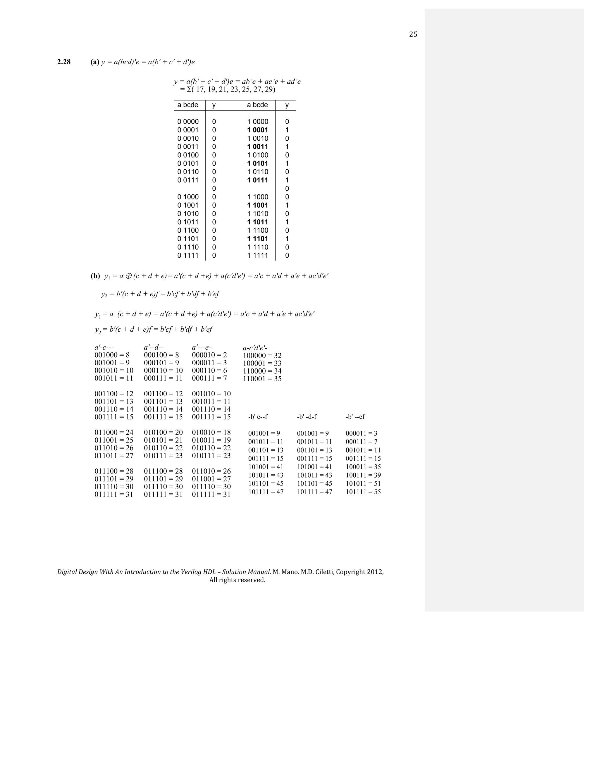 Solutionmanualdigitaldesignwithanintroductiontotheveriloghdl5theditionbymmorris