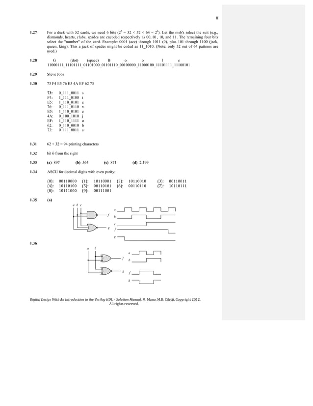 Solutionmanualdigitaldesignwithanintroductiontotheveriloghdl5theditionbymmorris