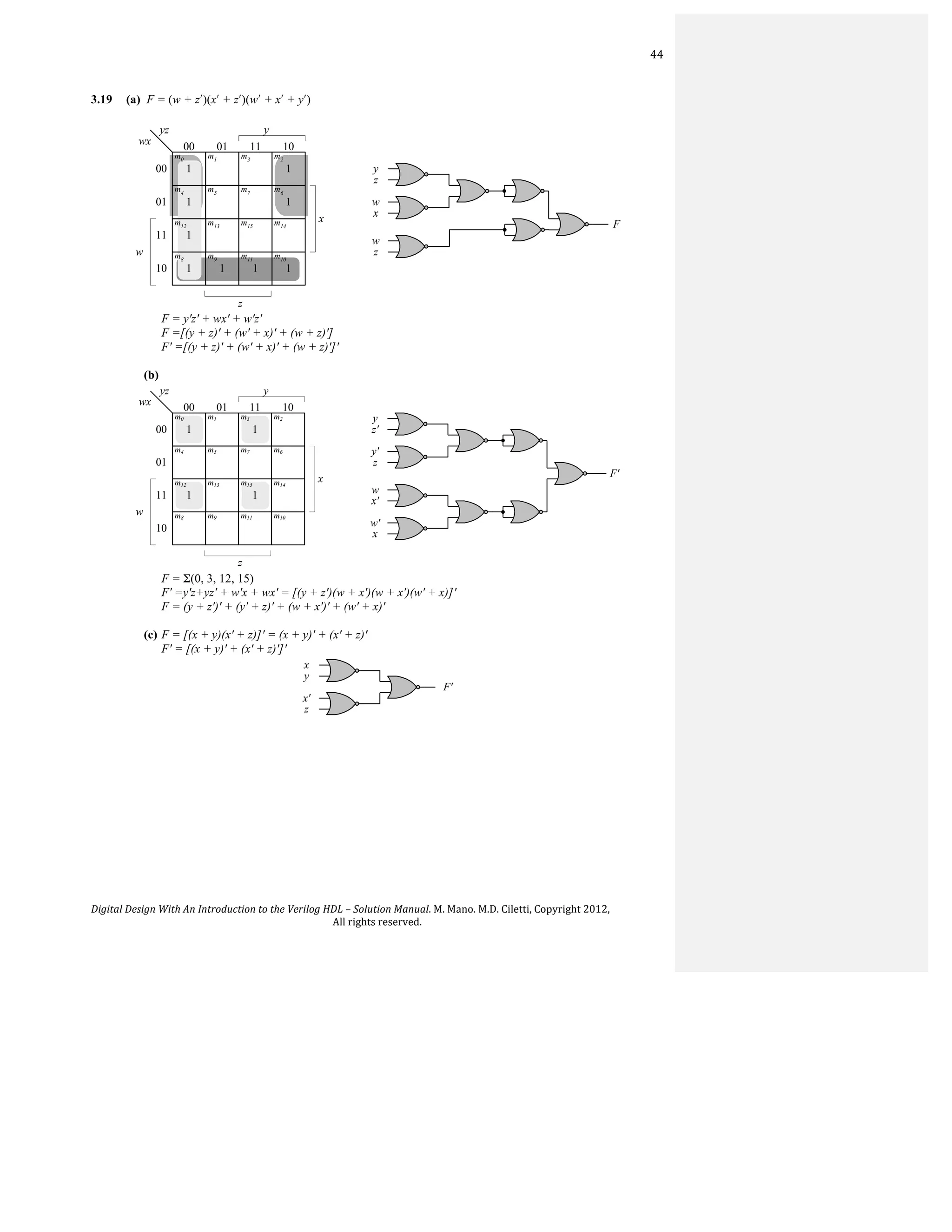 Solution Manual Digital Design With An Introduction To The Verilog Hdl 5th Edition By M Morris
