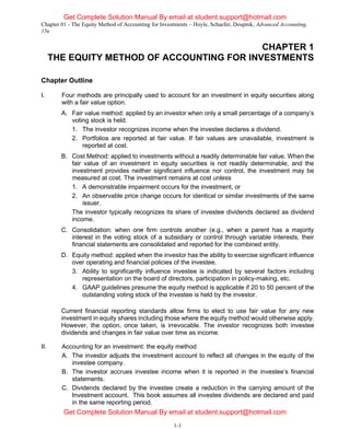 Solution Manual for Advanced Accounting, 15e Joe Ben Hoyle, Thomas ...