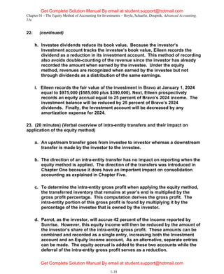 Solution Manual for Advanced Accounting, 15e Joe Ben Hoyle, Thomas ...