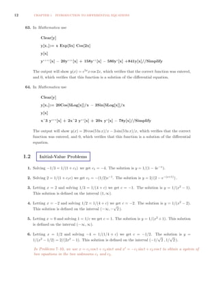 Answers to Problems for Advanced Engineering Mathematics 6th Edition International Student ...