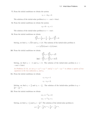 Answers to Problems for Advanced Engineering Mathematics 6th Edition International Student ...
