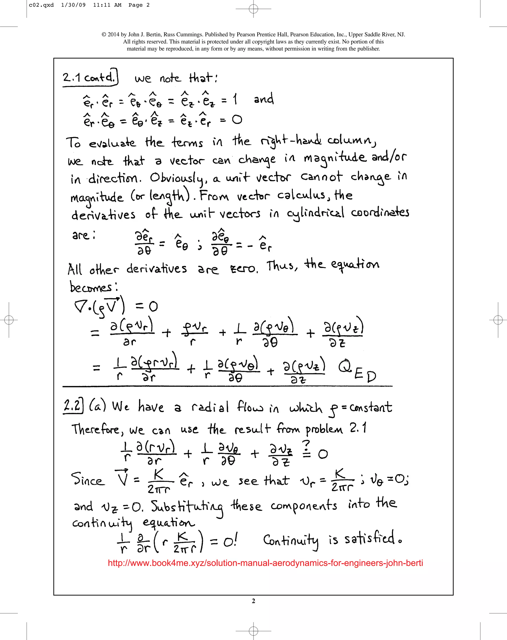 Solution manual for aerodynamics for engineers 6th edition john bertin ...