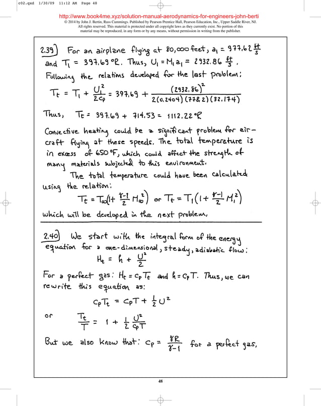 Solution manual for aerodynamics for engineers 6th edition john bertin ...