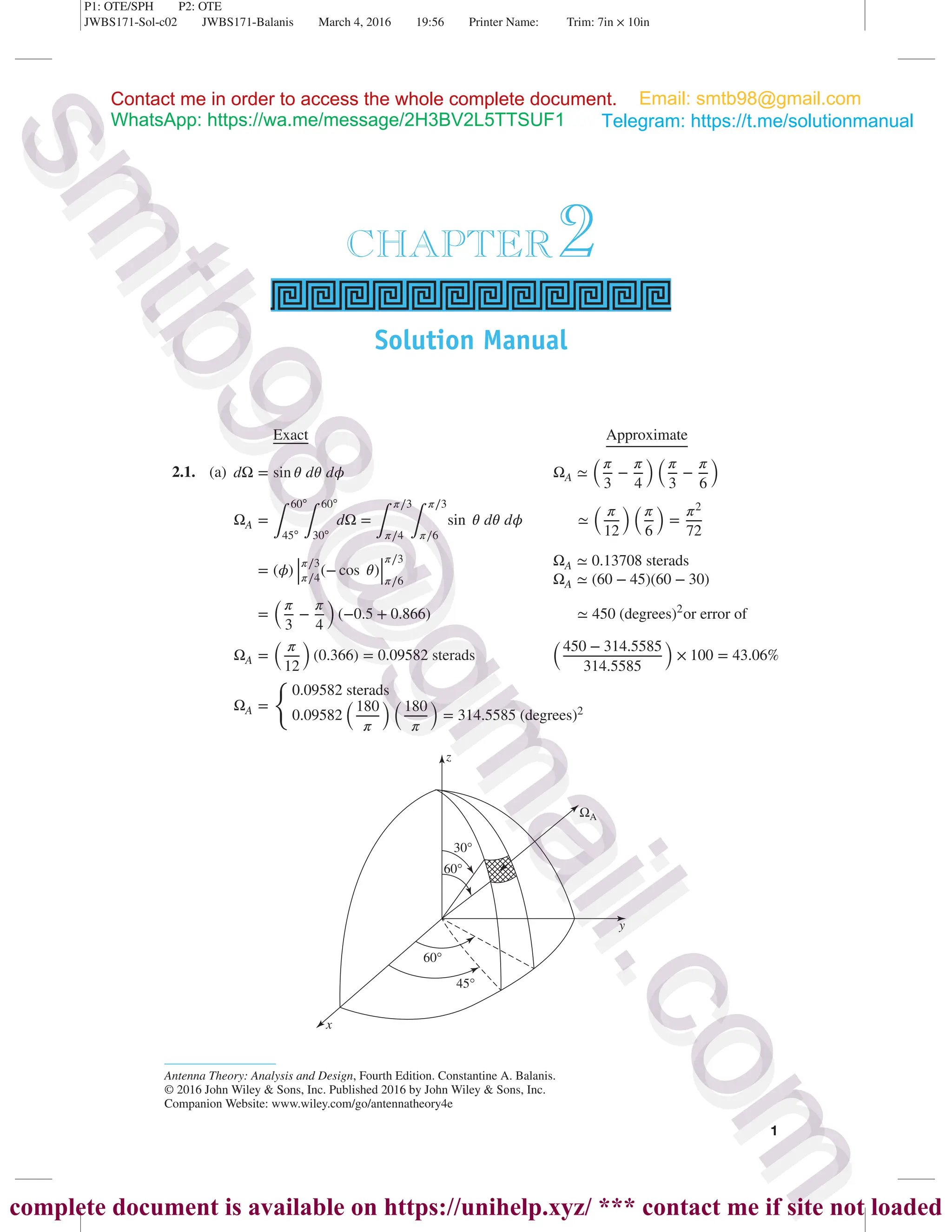 Solutions for Problems in Antenna Theory (4th Edition) by Constantine ...