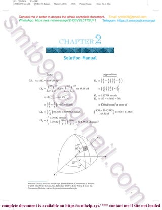Solutions for Problems in Antenna Theory (4th Edition) by Constantine ...