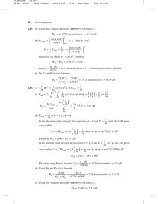 Solutions for Problems in Antenna Theory (4th Edition) by Constantine ...