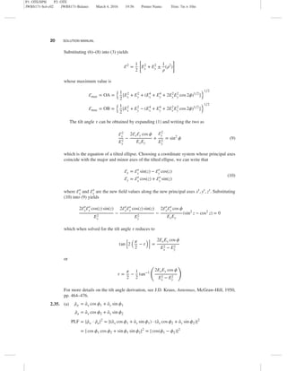 Solutions for Problems in Antenna Theory (4th Edition) by Constantine Balanis | PDF