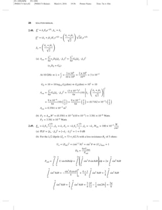 Solutions for Problems in Antenna Theory (4th Edition) by Constantine Balanis | PDF