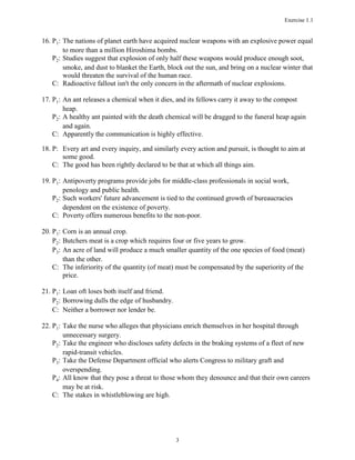 Answers to Exercises in Concise Introduction to Logic 13th Edition by Hurley & Watson | PDF