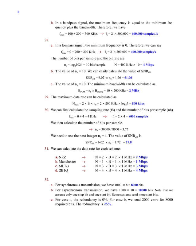 Solution manual for_data_communications | PDF | Computer Networking | Computing