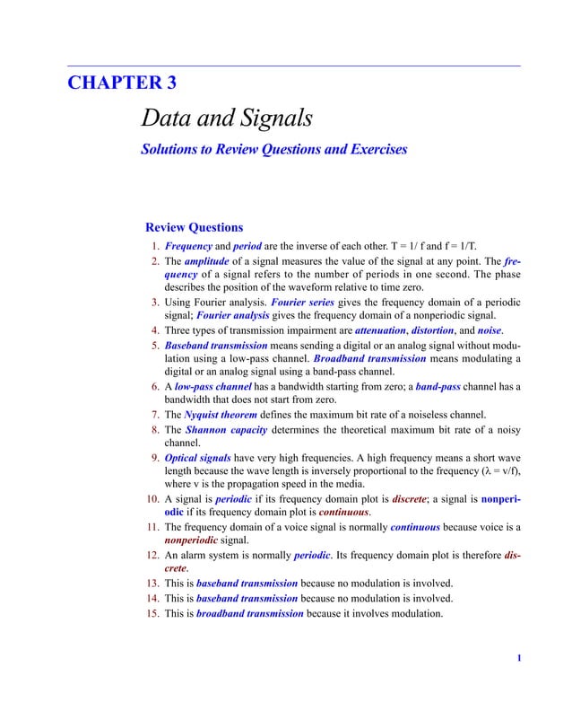 Solution manual for_data_communications | PDF | Computer Networking | Computing