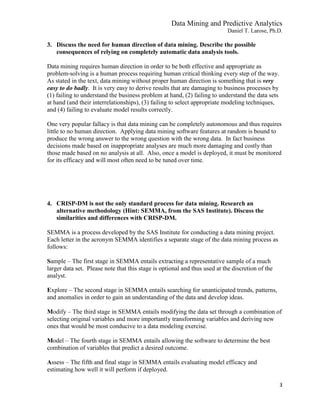 Solutions for Problems in Data Mining and Predictive Analytics, 2nd Edition by Larose | PDF