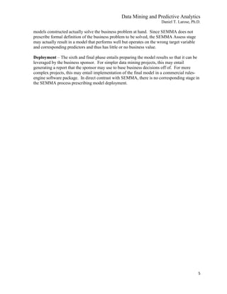 Solutions for Problems in Data Mining and Predictive Analytics, 2nd Edition by Larose | PDF