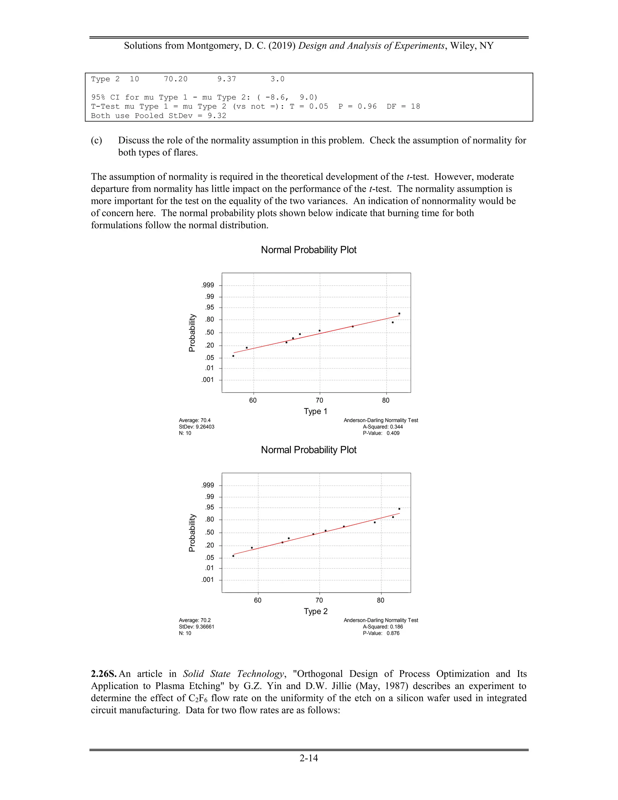 Solutions for Exercises in Design and Analysis of Experiments, 10th ...