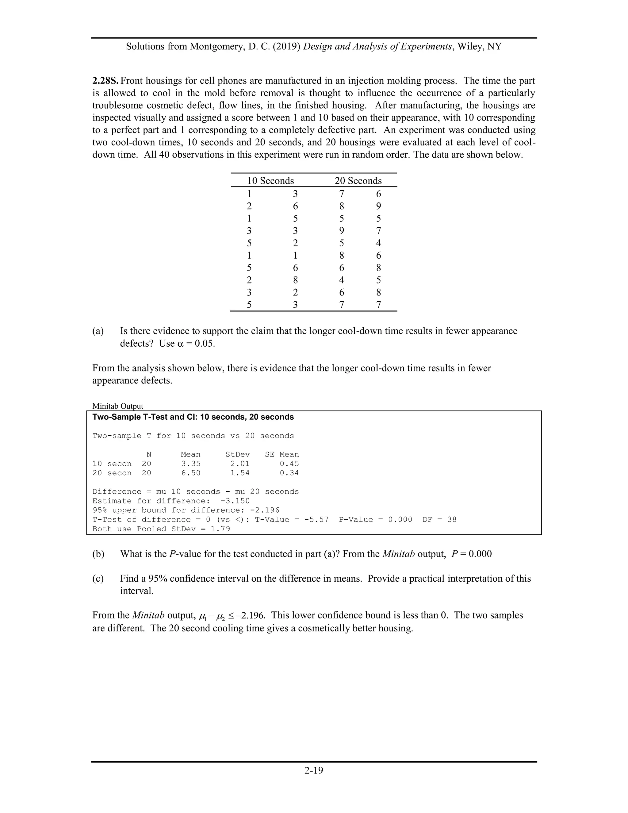 Solutions for Exercises in Design and Analysis of Experiments, 10th Edition by Douglas ...