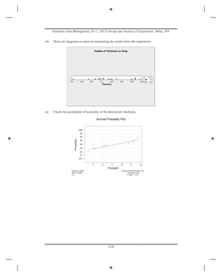 Solution manual for design and analysis of experiments 9th edition douglas c. montgomery | PDF