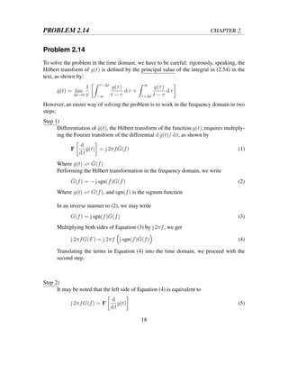 Solutions for Problems in Digital Communication Systems by Haykin | PDF