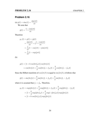 Solutions for Problems in Digital Communication Systems by Haykin | PDF