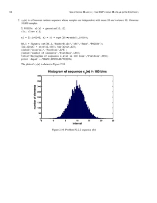 Solutions for Exercises in Digital Signal Processing Using MATLAB, 4th ...