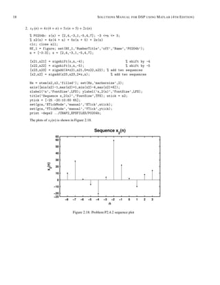Solutions for Exercises in Digital Signal Processing Using MATLAB, 4th ...