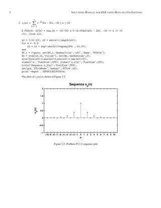 Solutions for Exercises in Digital Signal Processing Using MATLAB, 4th Edition by Ingle and ...
