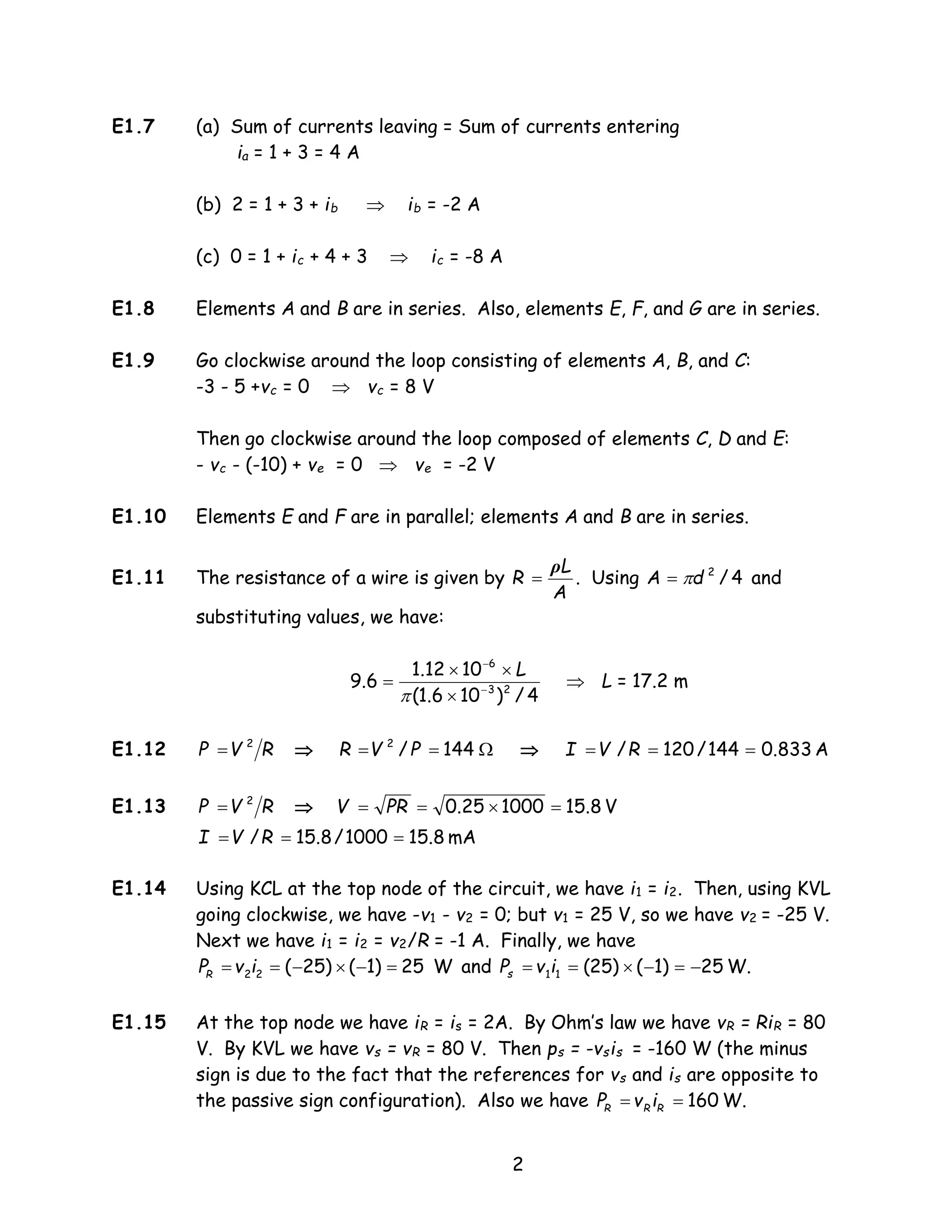 Solutions for Electrical Engineering, 7th Edition by Allan Hambley | PDF
