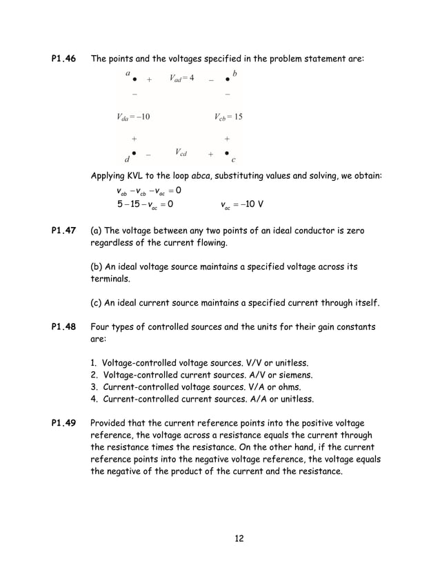 Solutions for Electrical Engineering, 7th Edition by Allan Hambley | PDF | Chemistry | Science