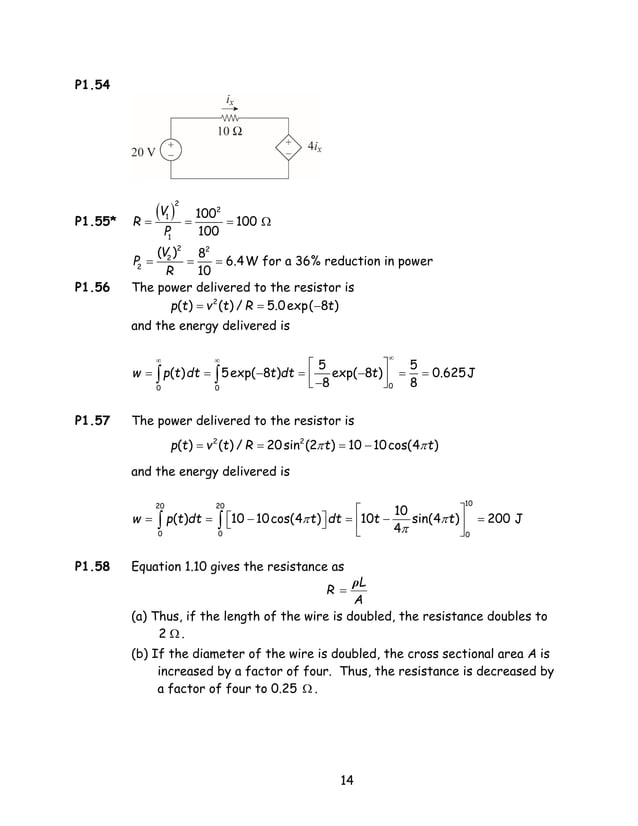 Solutions for Electrical Engineering, 7th Edition by Allan Hambley | PDF | Chemistry | Science