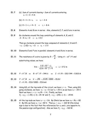 Solutions for Electrical Engineering, 7th Edition by Allan Hambley | PDF