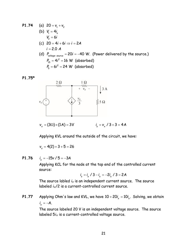 Solutions for Electrical Engineering, 7th Edition by Allan Hambley ...