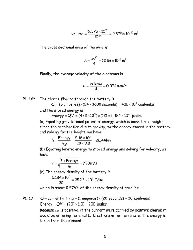 Solutions for Electrical Engineering, 7th Edition by Allan Hambley | PDF | Chemistry | Science