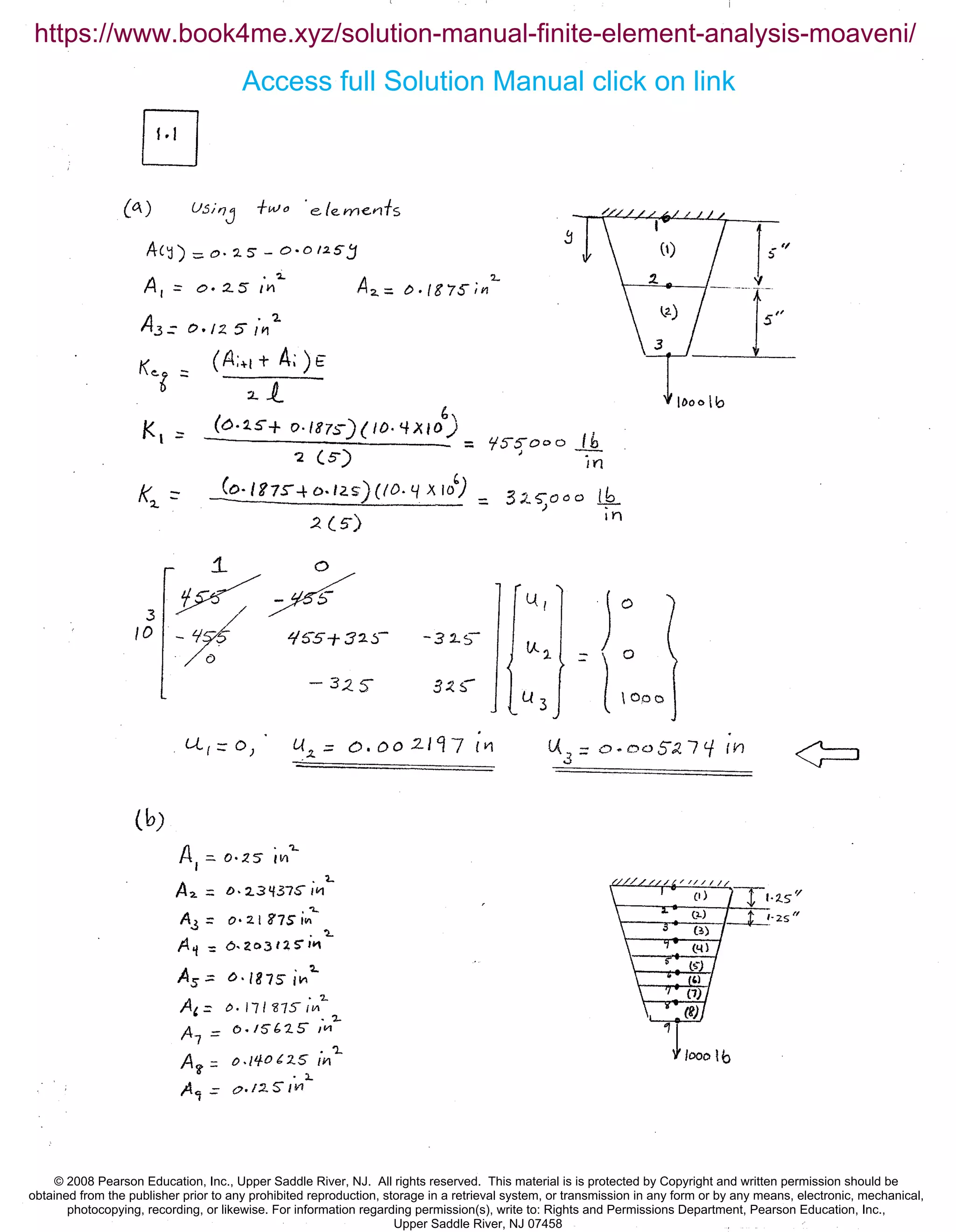 Solution Manual For Finite Element Analysis 3rd Edition Saeed Moaveni Pdf