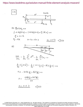 Solution Manual for Finite Element Analysis 3rd edition– Saeed Moaveni ...