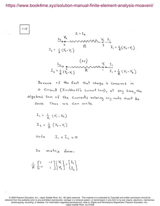 Solution Manual for Finite Element Analysis 3rd edition– Saeed Moaveni | PDF