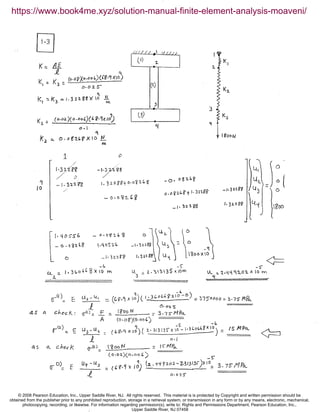 Solution Manual for Finite Element Analysis 3rd edition– Saeed Moaveni ...