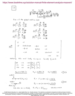 Solution Manual for Finite Element Analysis 3rd edition– Saeed Moaveni ...