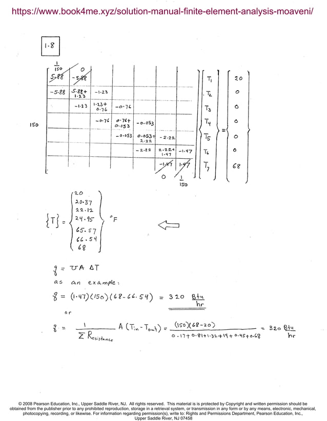 Solution Manual For Finite Element Analysis 3rd Edition Saeed Moaveni