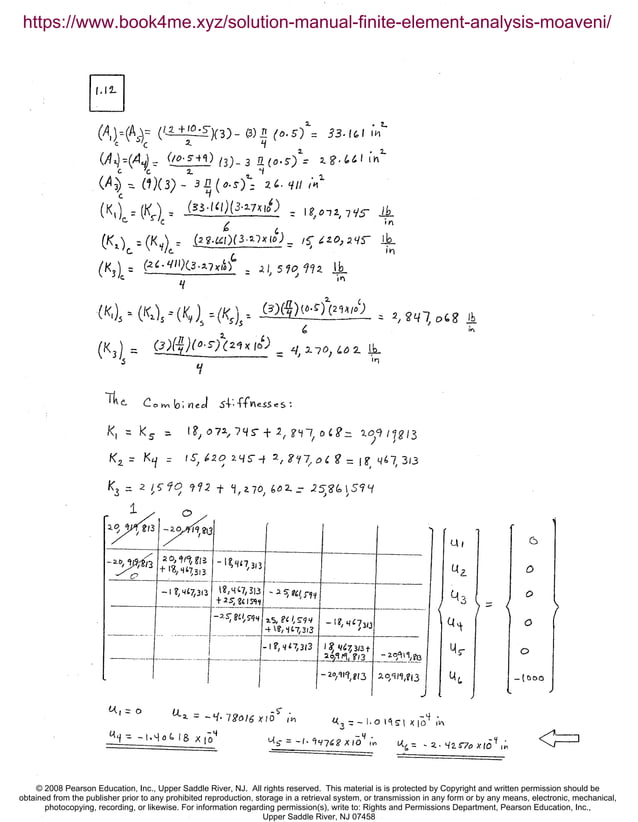 Solution Manual for Finite Element Analysis 3rd edition– Saeed Moaveni