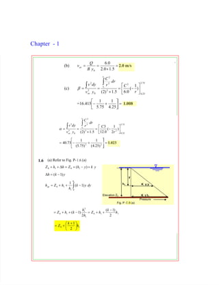 Answers to Problems: Flow in Open Channels (5th Edition) by Subramanya | PDF