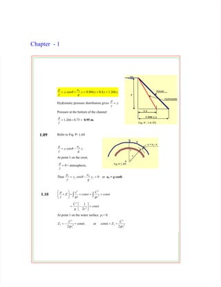 Answers to Problems: Flow in Open Channels (5th Edition) by Subramanya | PDF