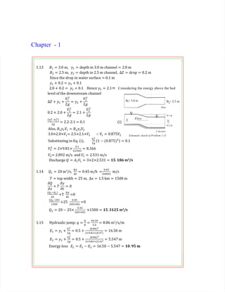 Answers to Problems: Flow in Open Channels (5th Edition) by Subramanya | PDF