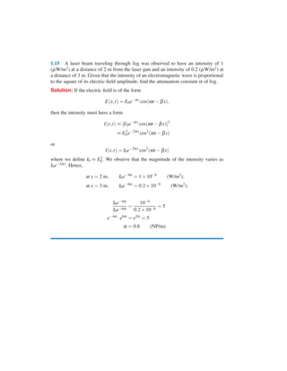 Solutions for Problems in Fundamentals of Applied Electromagnetics, 8th ...