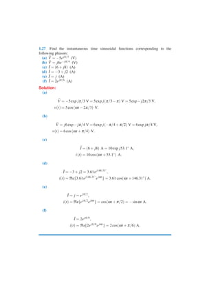 Solutions for Problems in Fundamentals of Applied Electromagnetics, 8th ...