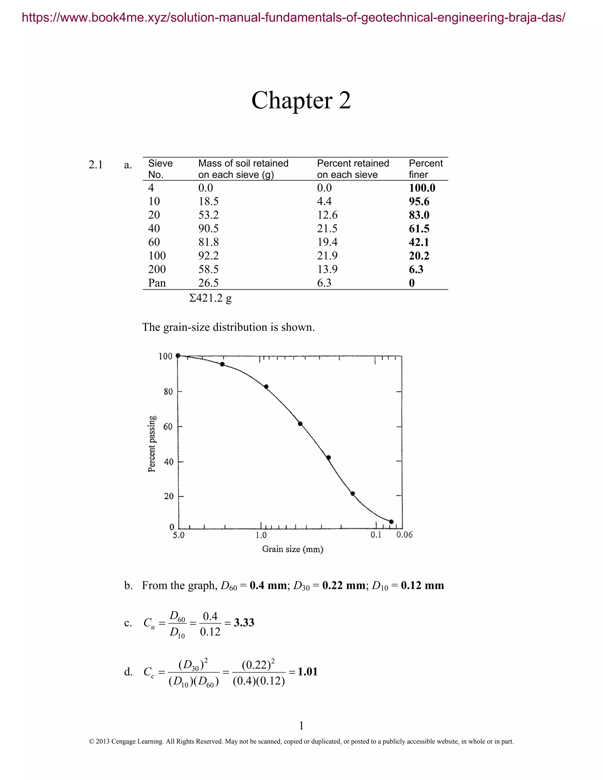 Solution manual for fundamentals of geotechnical engineering 4th edition braja m. das | PDF
