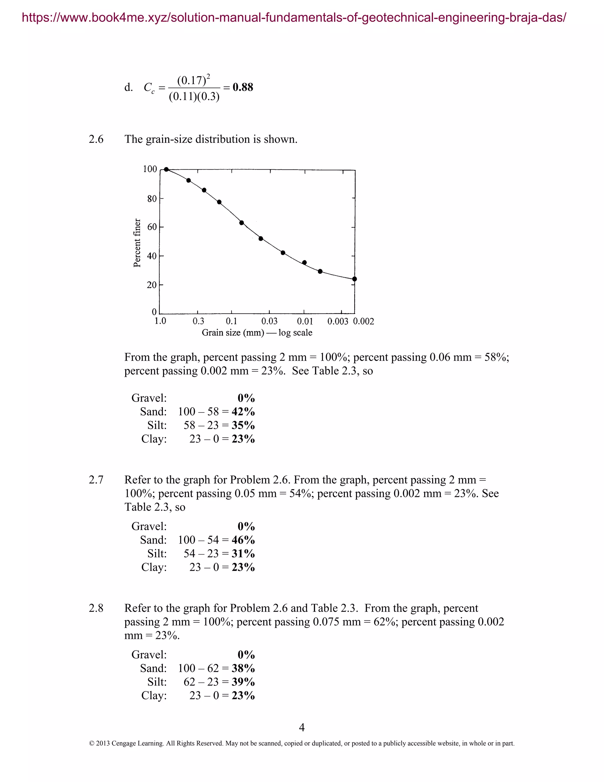 Solution manual for fundamentals of geotechnical engineering 4th edition braja m. das | PDF